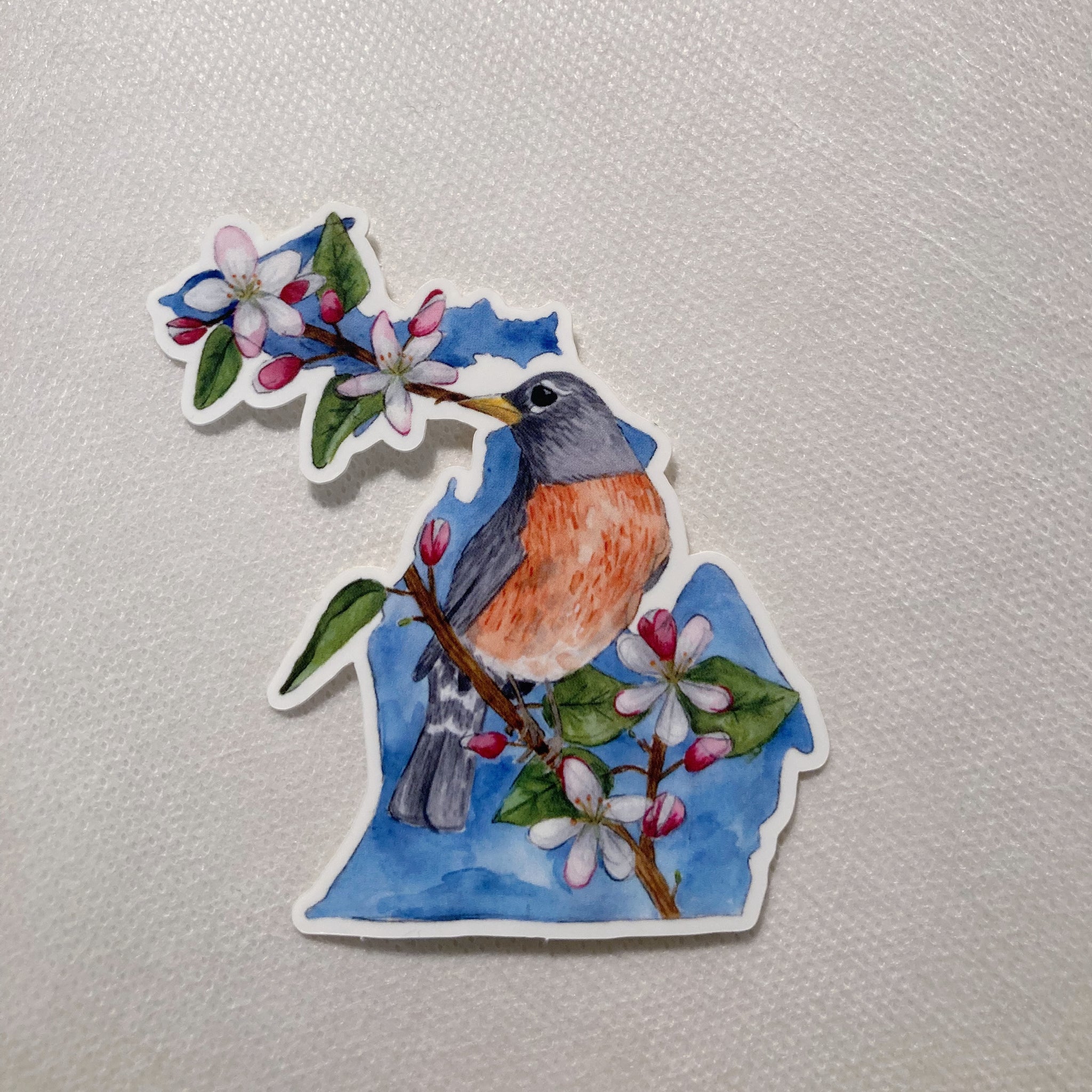 American Robin Sticker – Adele by Adele Jackson