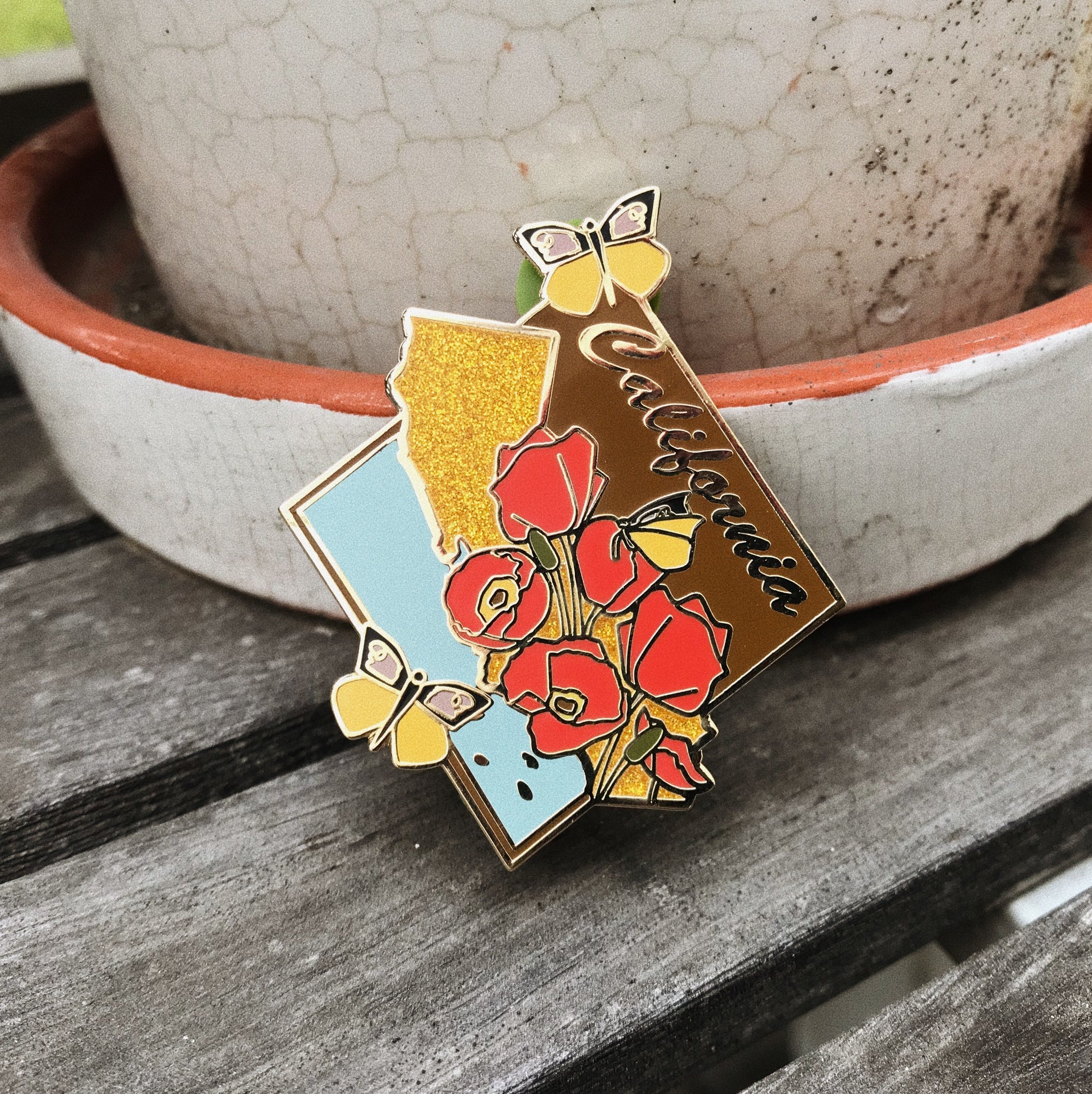 California State Enamel Pin – Adele by Adele Jackson